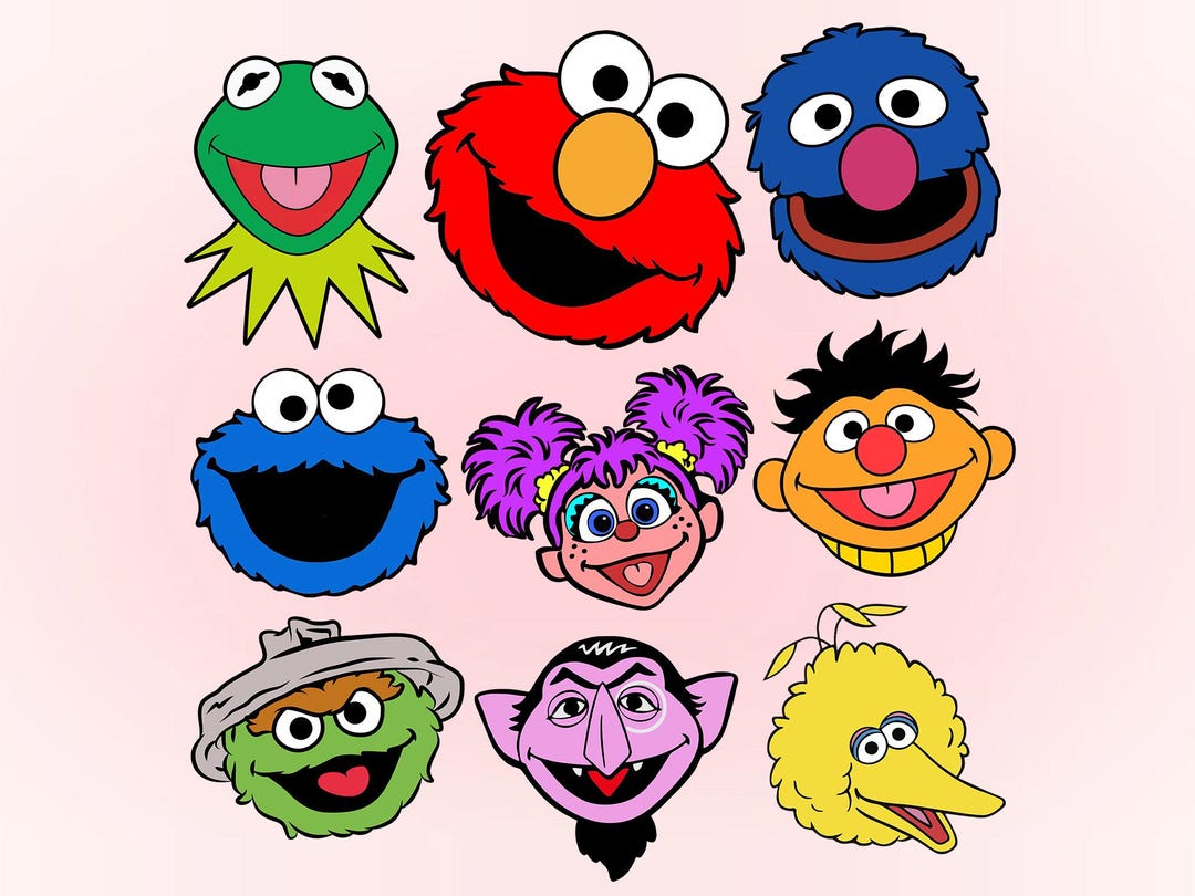 Sesame Street PNG Bundle, Elmo, Cookie Monster, Clipart gros oiseau ...