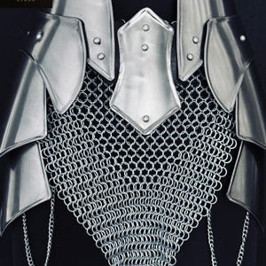 Medieval Corset Armor Set: Steel Chainmail Skirt, LARP Cosplay Costume ...