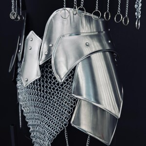 Medieval Corset Armor Set: Steel Chainmail Skirt, LARP Cosplay Costume ...