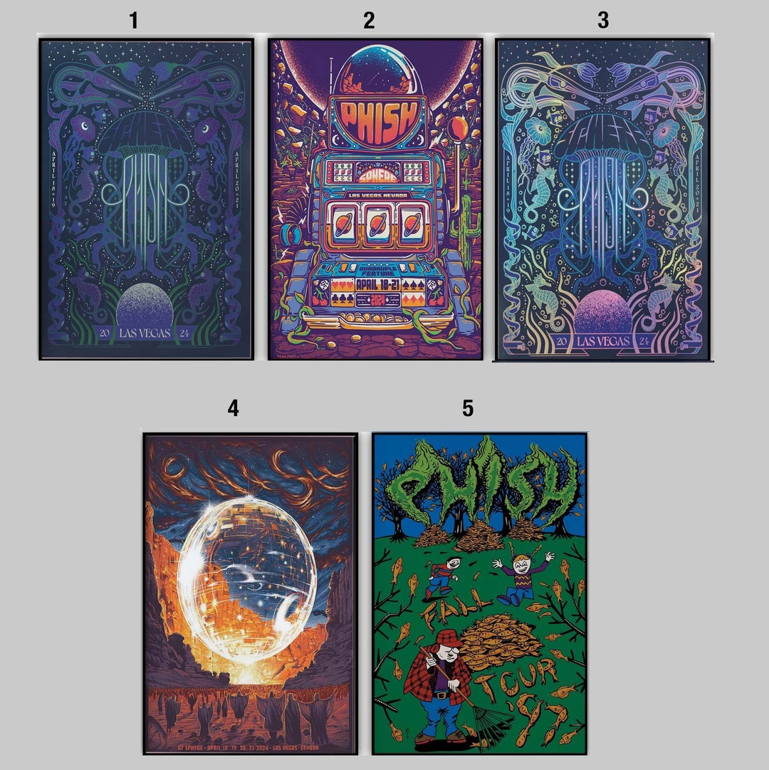 Phish Apr 18-21 Sphere Las Vegas, NV and Riviera Maya Posters Phish ...