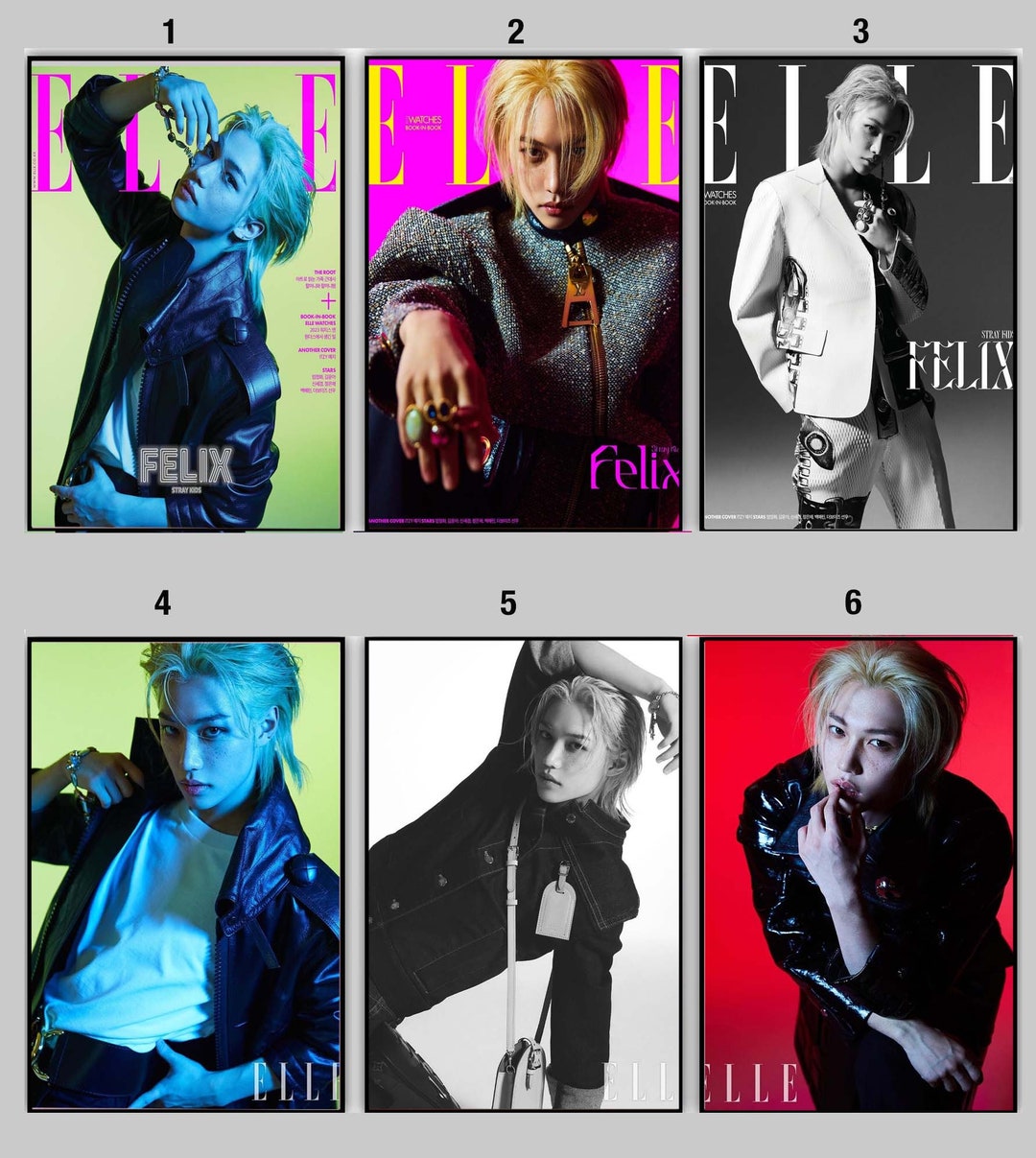 Poster de couverture de magazine Felix Stray Kids, décoration Felix ...