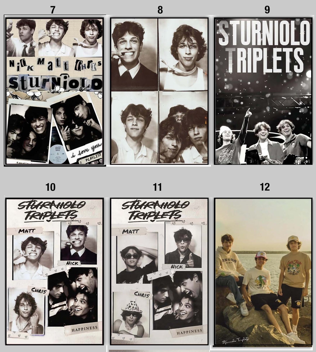 Sturniolo Poster Triplets Music Band Vintage Canvas Poster, Music Star ...