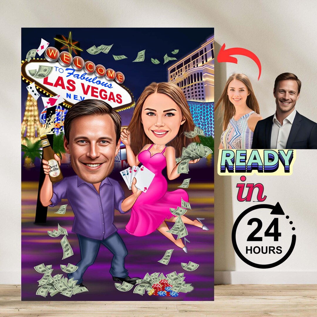 Couple Gift, Couple Caricature From Photo, Funny Couple Gift for ...