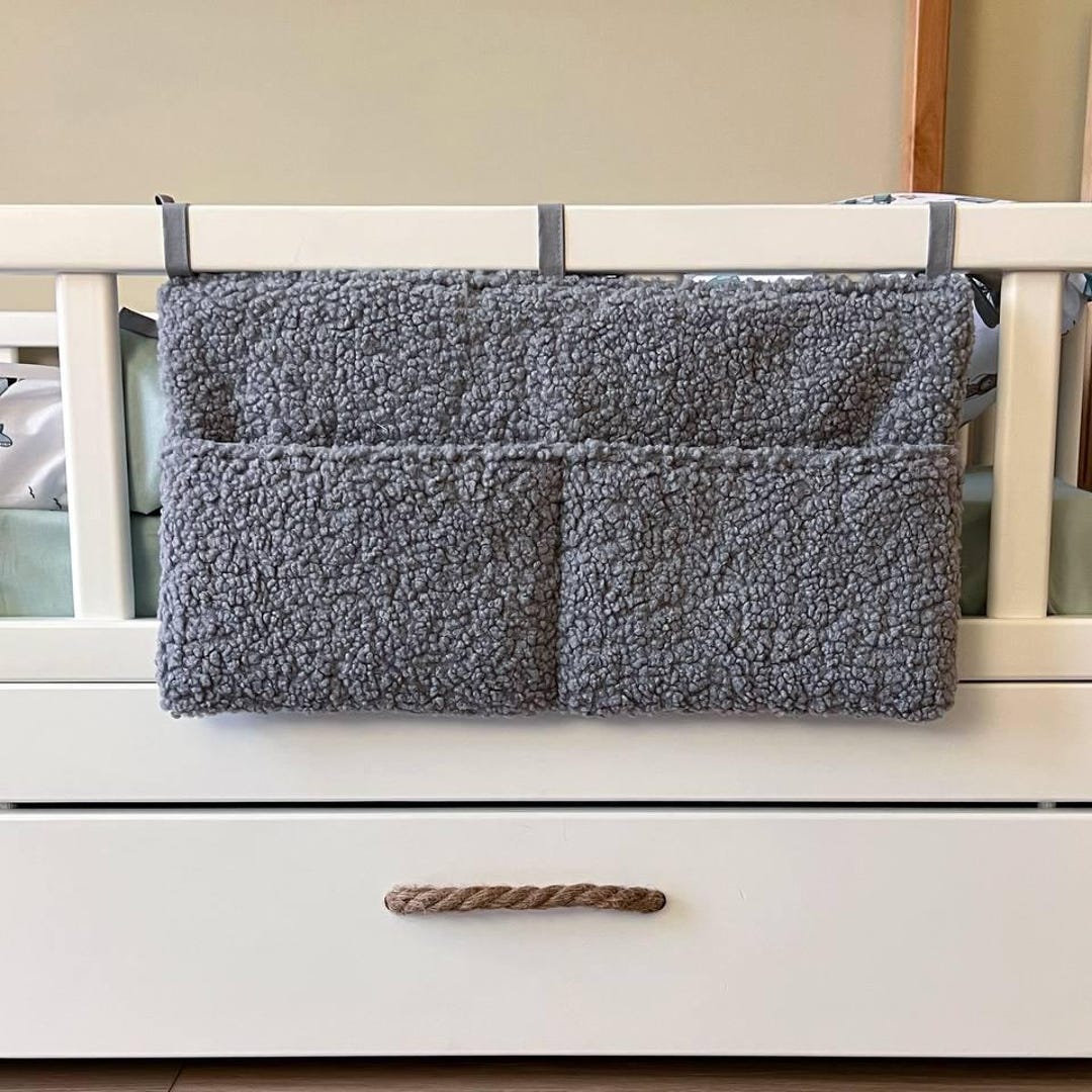 Teddy Plush Crib Organizer – Hanging Nursery Storage, Baby Essentials ...