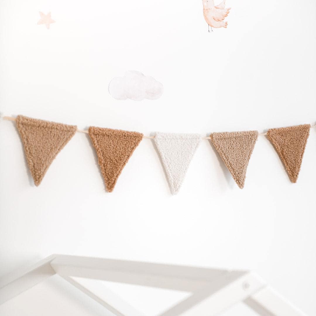 Soft Plush Flag Garland, Nursery Banner, Kids Room Decor, Baby Shower ...