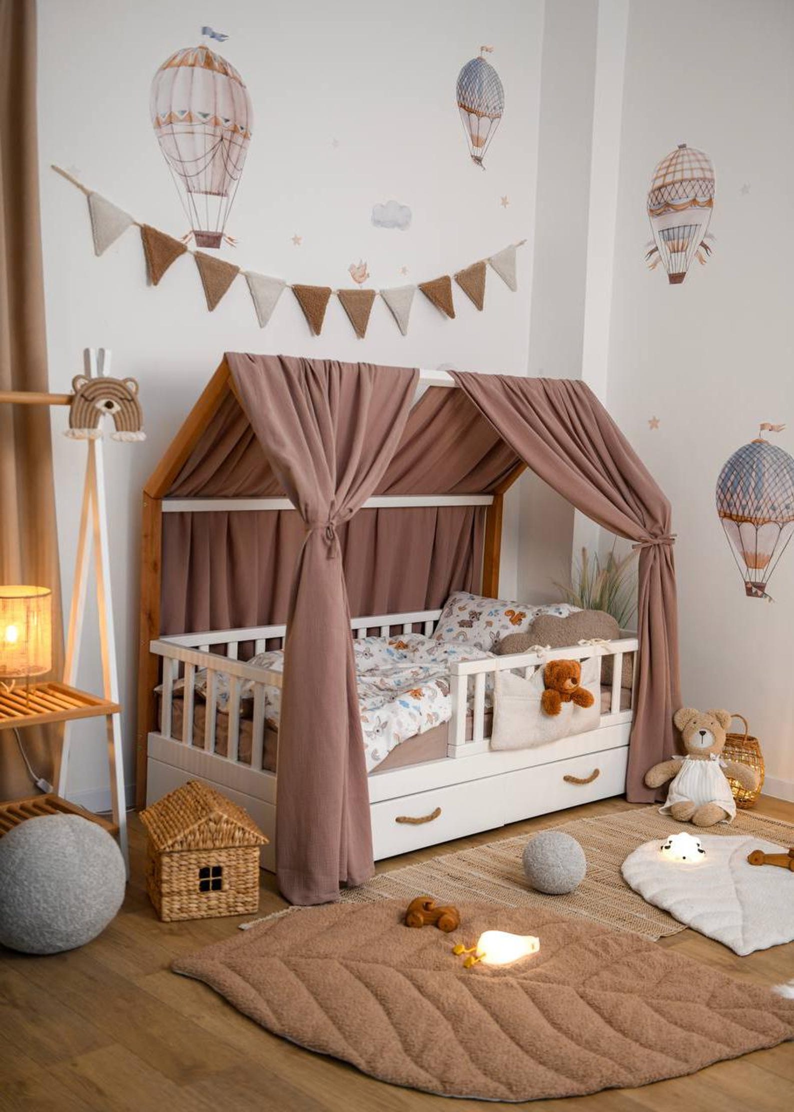 Soft Plush Flag Garland, Nursery Banner, Kids Room Decor, Baby Shower ...