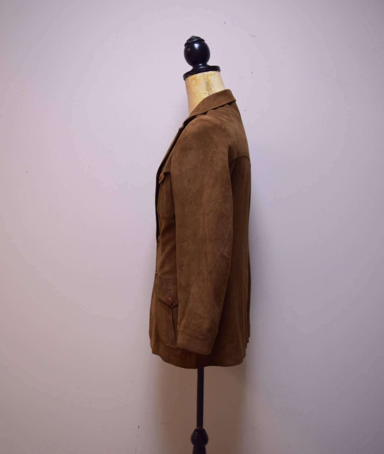 VINTAGE Mens Western Styled Brown Goat Suede Blazer Jacket - Etsy