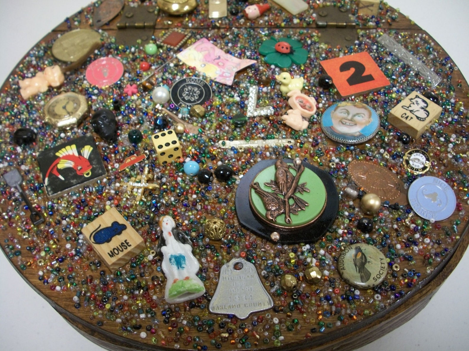 MEMORY ART Assemblage/found Object Outsider Folk Art Treasure Wood ...