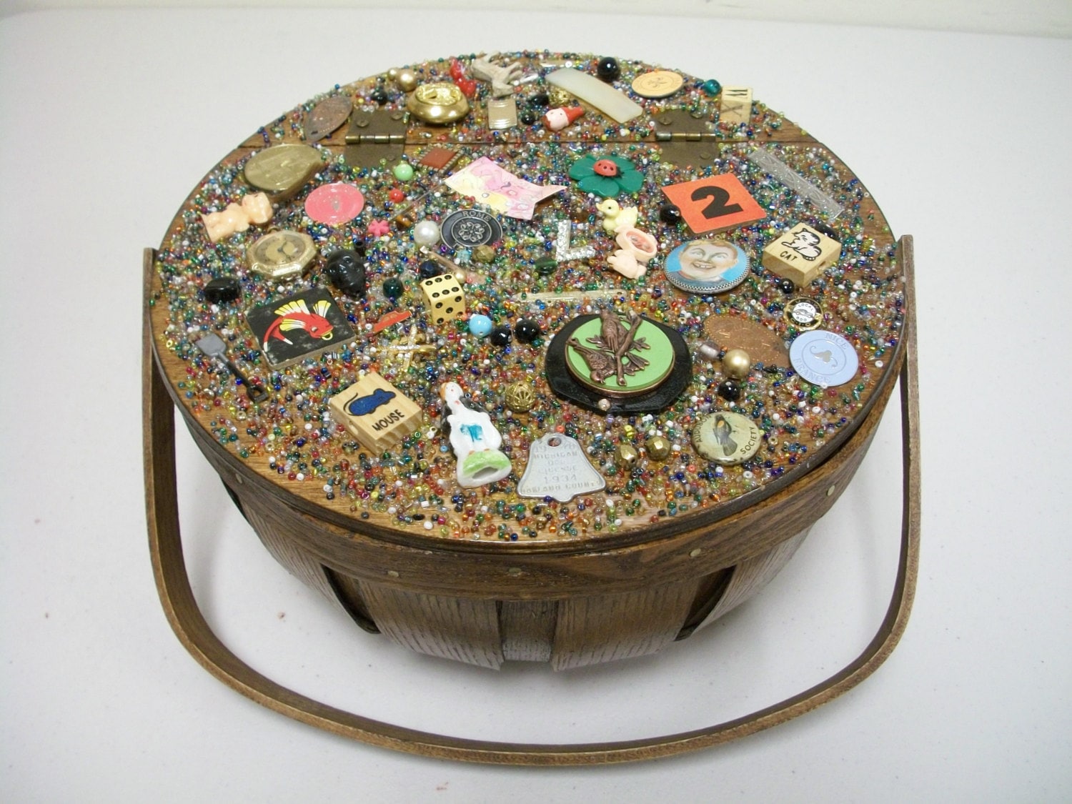 MEMORY ART Assemblage/found Object Outsider Folk Art Treasure Wood ...