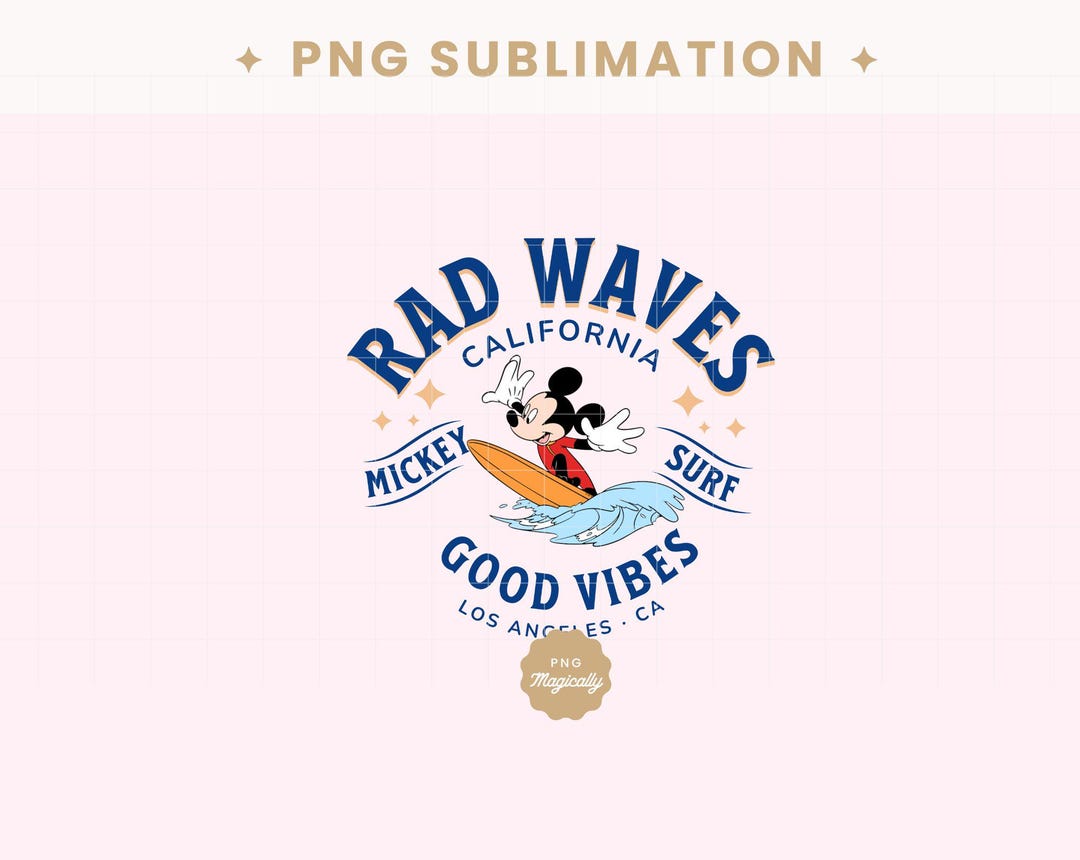 Surf Mouse - Mouse Friends Sublimation - Mickey Mouse PNG - Magical PNG ...
