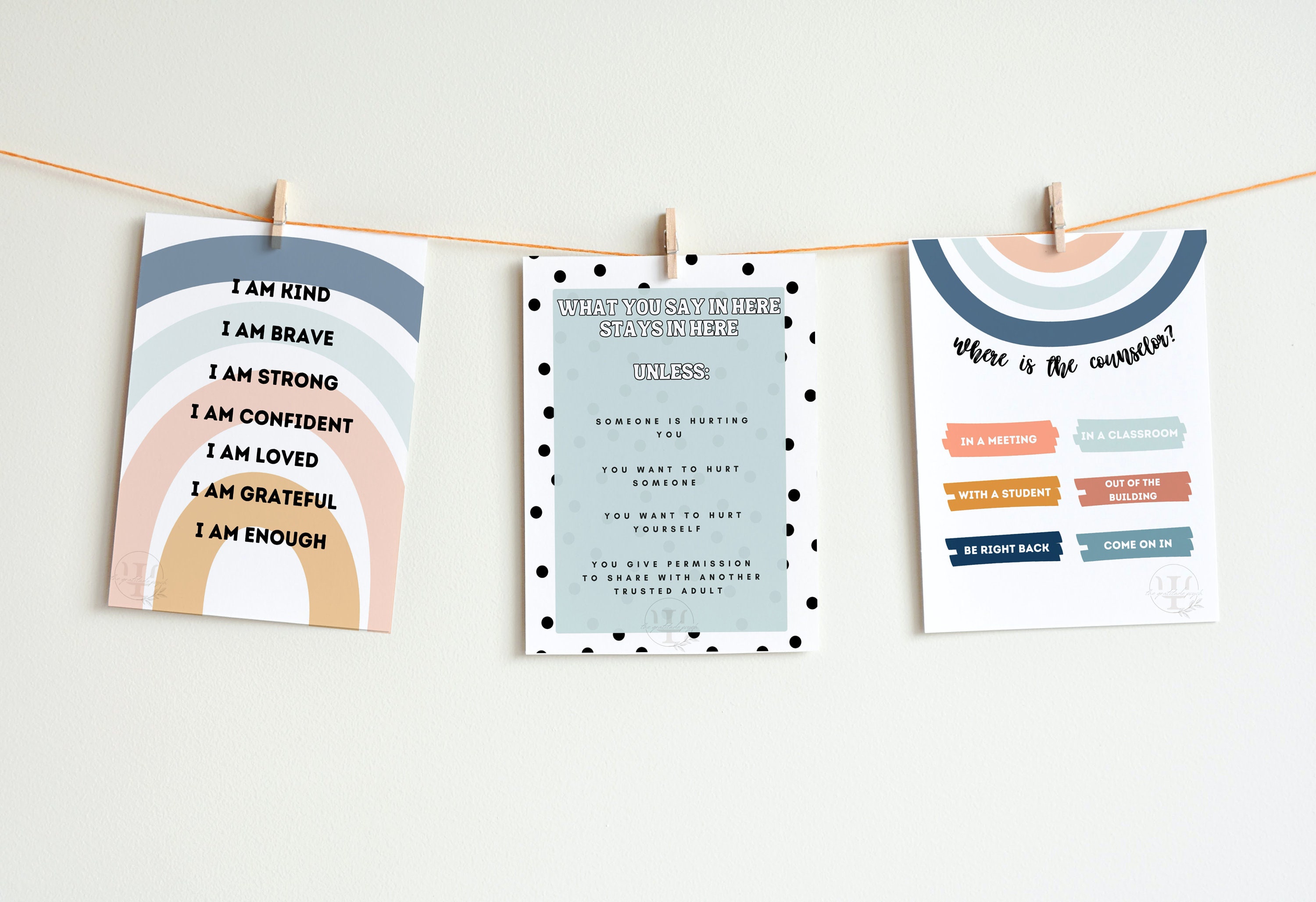 Counselor Decor Set Classroom Decor Counseling Office | Etsy