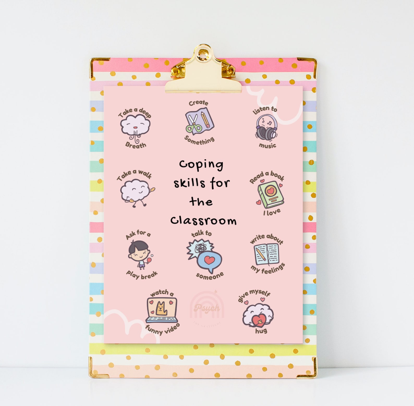 Coping Skills for the Classroom Classroom Posters Kids - Etsy