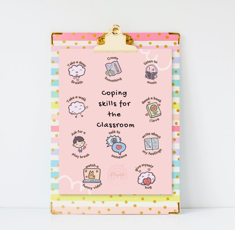Coping Skills for the Classroom Classroom Posters Kids | Etsy