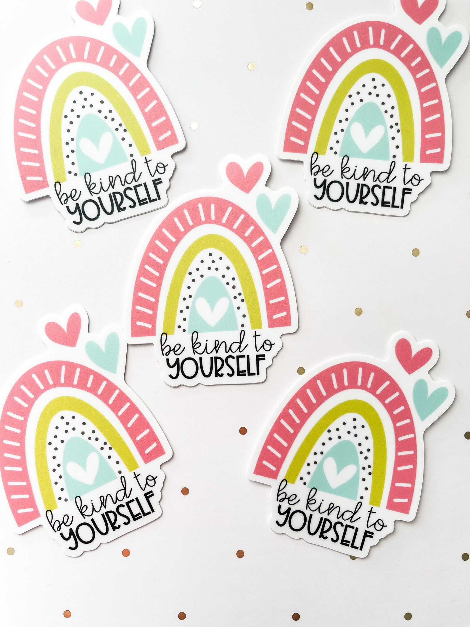 Be Kind to Yourself Sticker Rainbow Sticker Be Kind - Etsy