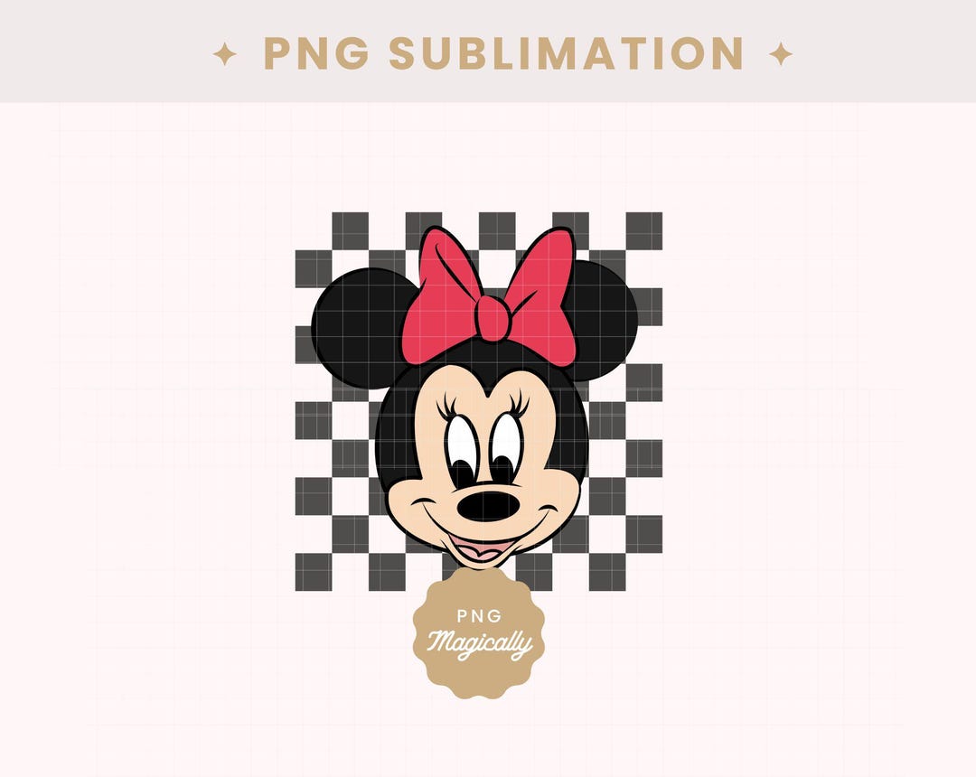 Mouse Checkered Sublimation - Minnie Mouse PNG - Magical PNG - Etsy