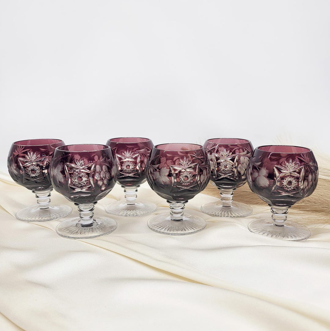 Vintage Small Brandy Glasses Amethyst – Nachtmann Traube, Set of 6 - Etsy