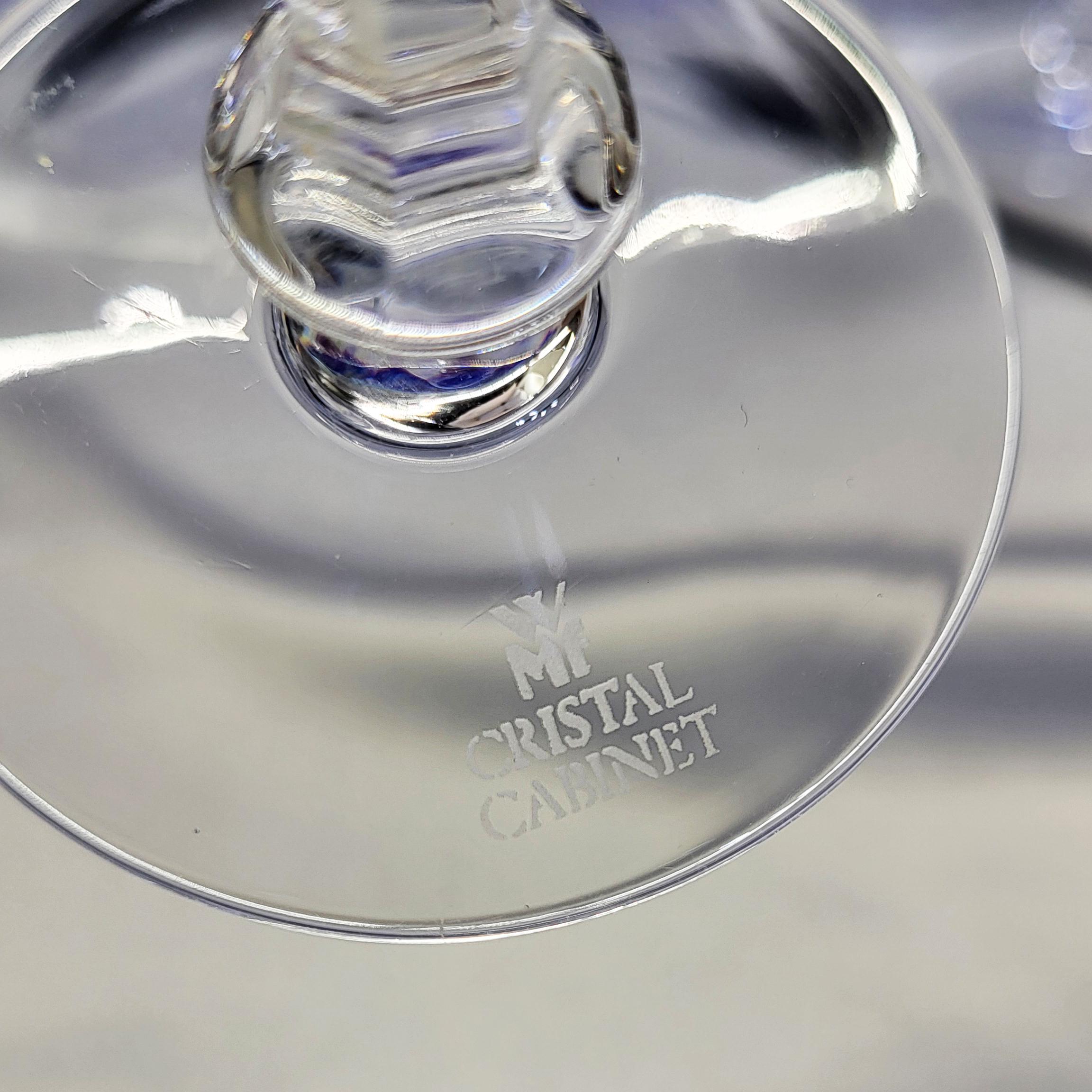 WMF Royal Blue Cut to Clear Crystal Goblet and Cordial Set: Vintage ...