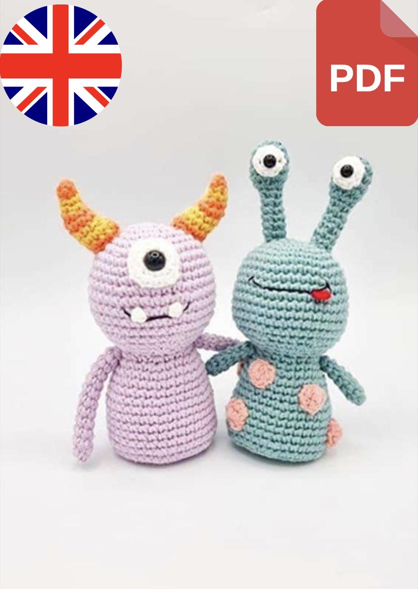 Wacky Monster Crochet Patterns Pack, Amigurumi Crochet Patterns, Plush ...