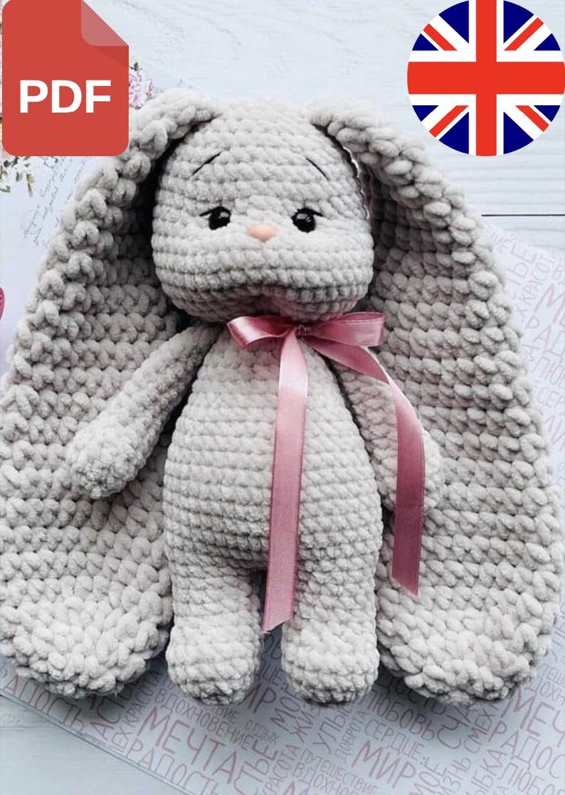 Crochet Pattern Realistic Mini Rabbit Amigurumi English PDF Tutorial ...