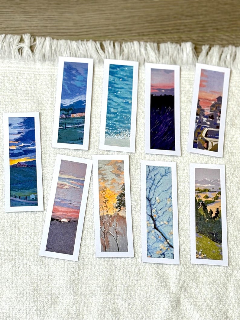 Landscape Bookmark-handmade - Etsy
