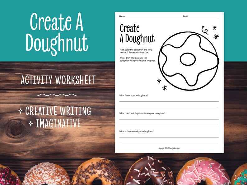 Creative Doughnut Activity Worksheet - Etsy