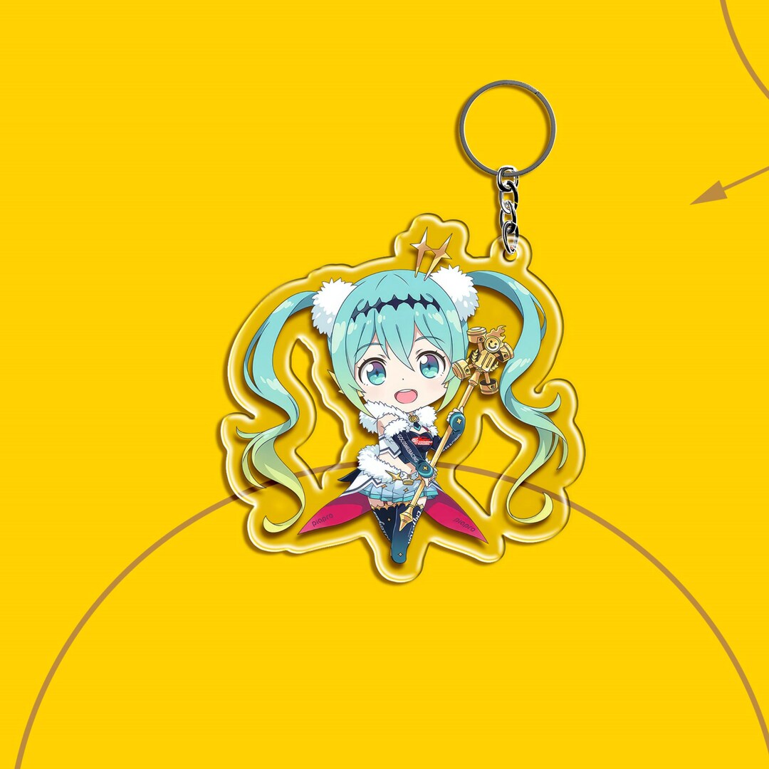 Hatsune Miku Double-sided Acrylic Keychain Vibrant Anime Key Ring With ...