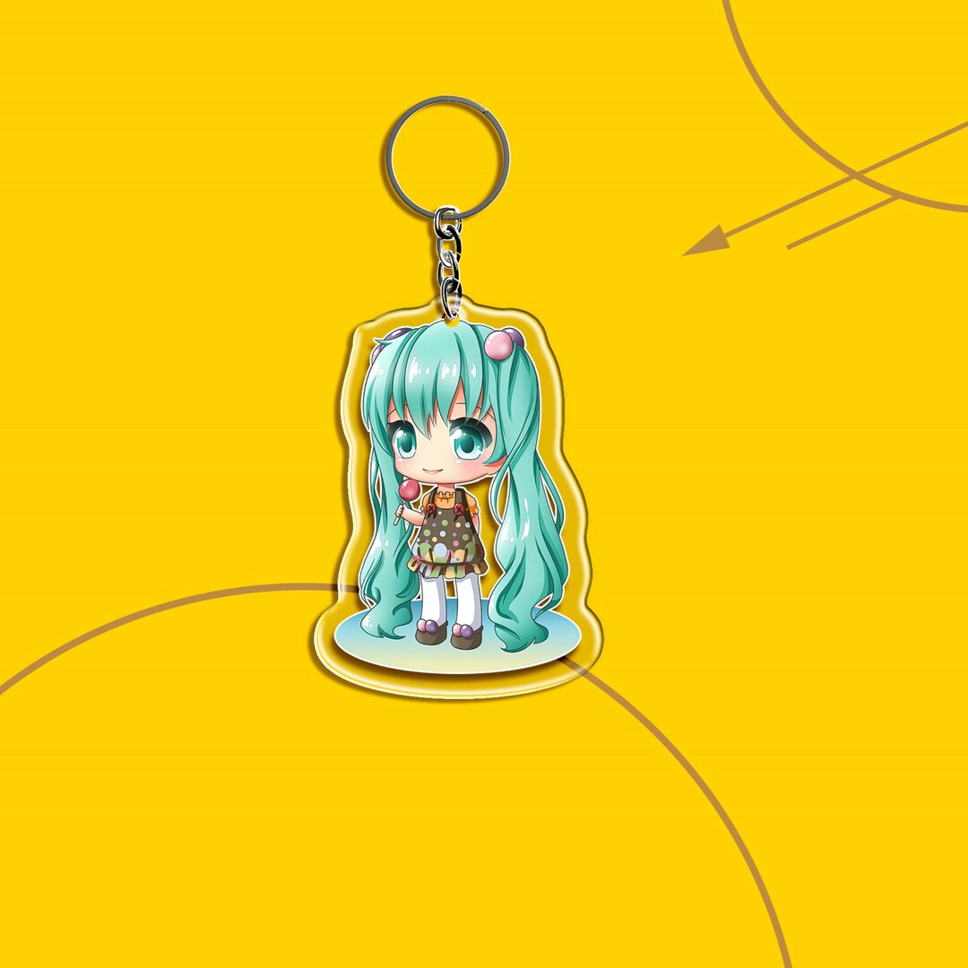 Hatsune Miku Metal Edge Keychain - Thickened 3mm Acrylic Double-sided ...