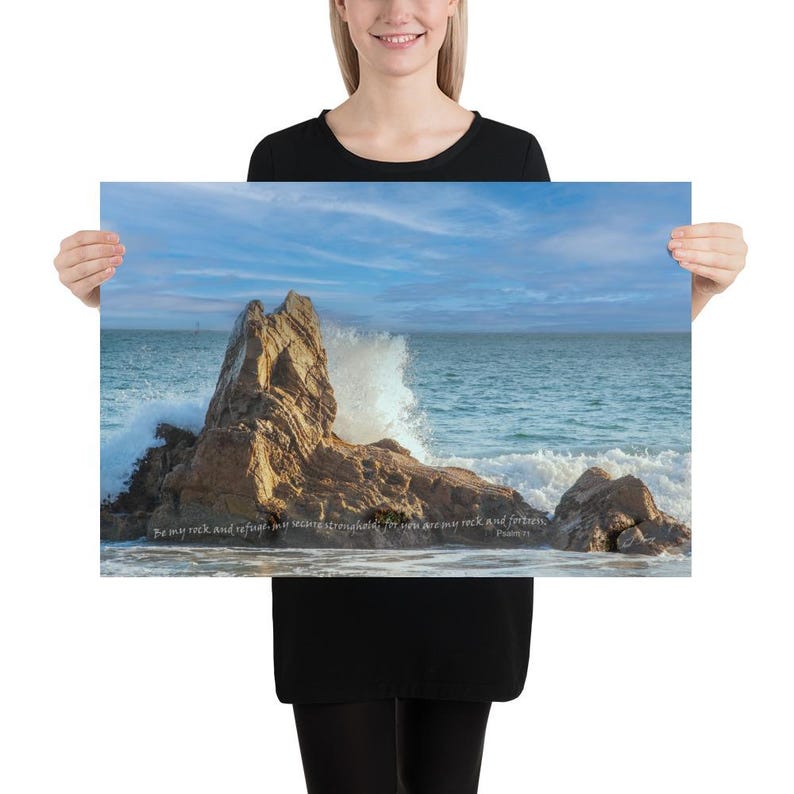 Christian Artwork. Bible Verse: Psalm 71 "be My Rock and Refuge, My ...