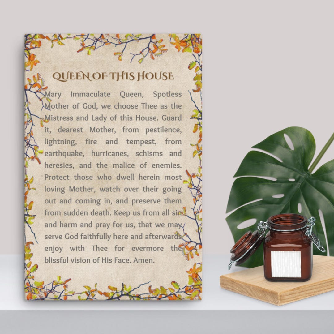 Catholic Prayer Printable Poster Marian Protection Prayer- Queen of ...