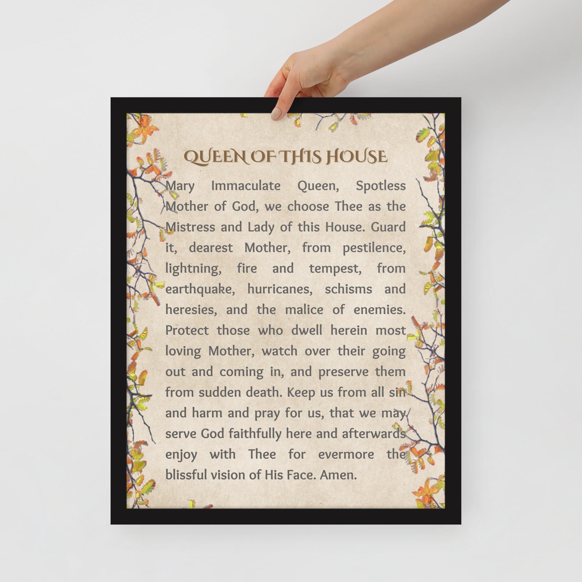 Catholic Prayer Printable Poster Marian Protection Prayer- Queen of ...