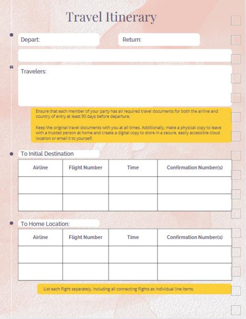 Canva Template: Travel Itinerary | Multiple Cities and Days | Packing ...