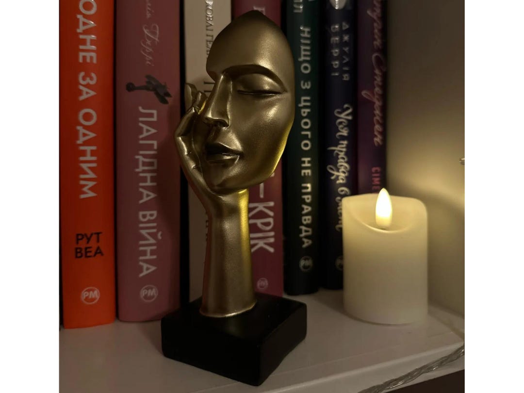 Human Faces Statue | Desk Figurine Decor | Modern Sculpture | Unique ...