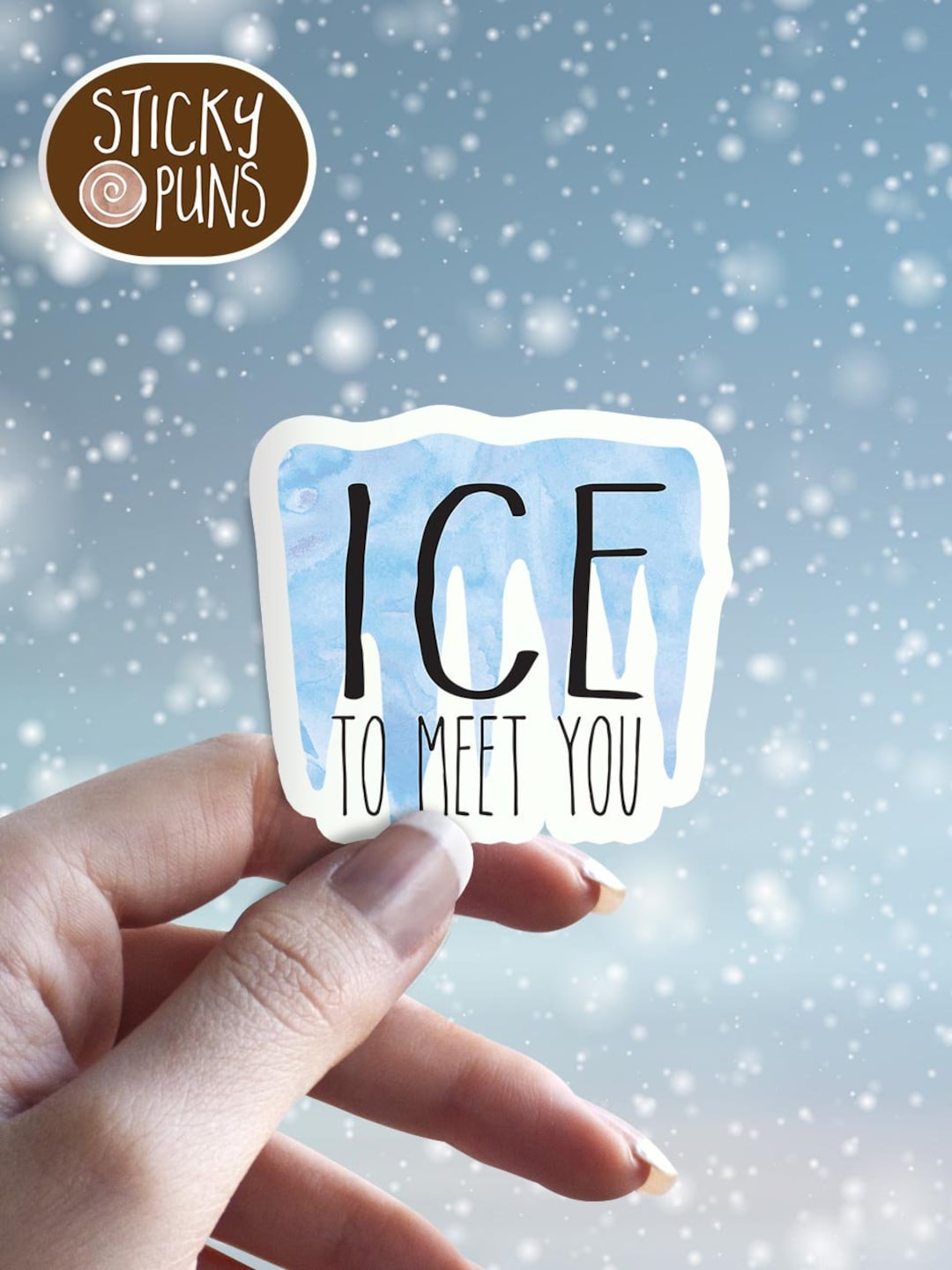 Ice to Meet You Sticker Ice Breaker Sticker Name Tag - Etsy