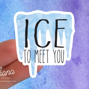 Ice to Meet You Sticker Ice Breaker Sticker Name Tag - Etsy