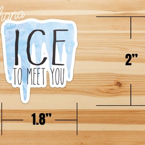 Ice to Meet You Sticker Ice Breaker Sticker Name Tag - Etsy