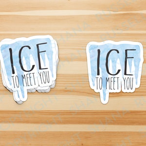 Ice to Meet You Sticker Ice Breaker Sticker Name Tag - Etsy