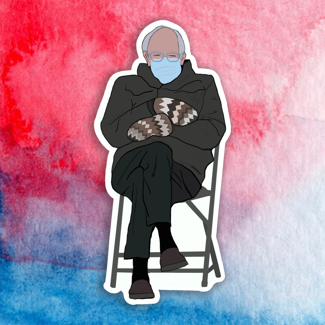 Bernie Sanders Gloves Mittens Sitting at the Biden Harris Inauguration ...