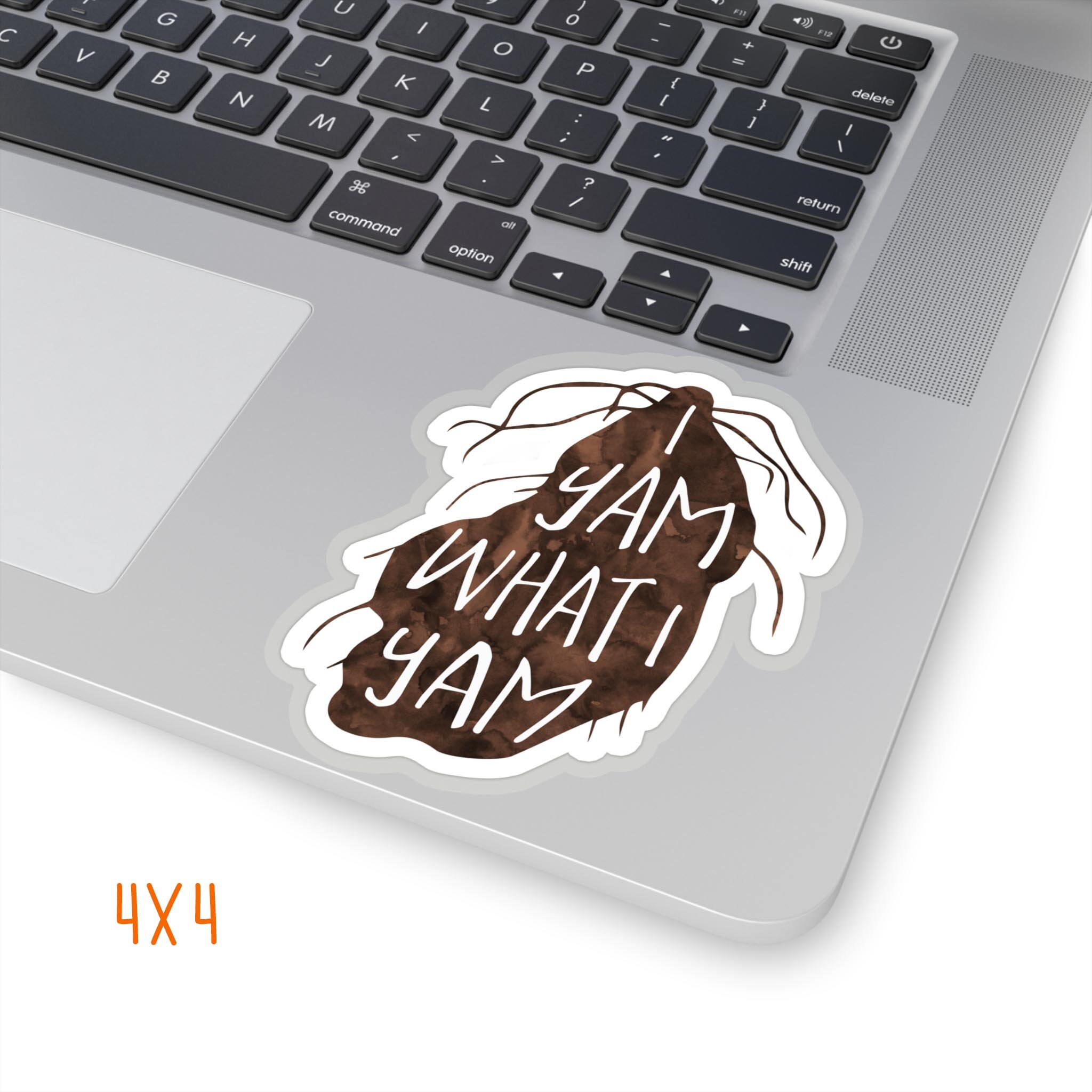 I Yam What I Yam Vegetable Pun Sticker Food Pun Stickers - Etsy UK