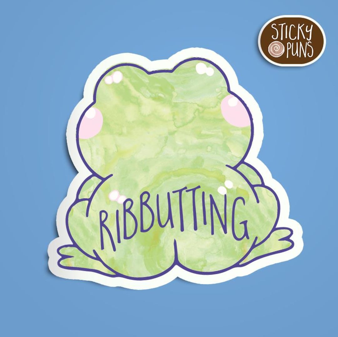 Frog Butt Sticker Funny Ribbiting Frog Decal Cute Cartoon Frog Sticker ...