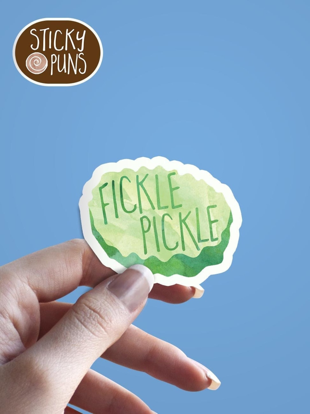 Fickle Pickle Food Pun Sticker Funny Pun Sticker Pickle Sticker Pickle ...