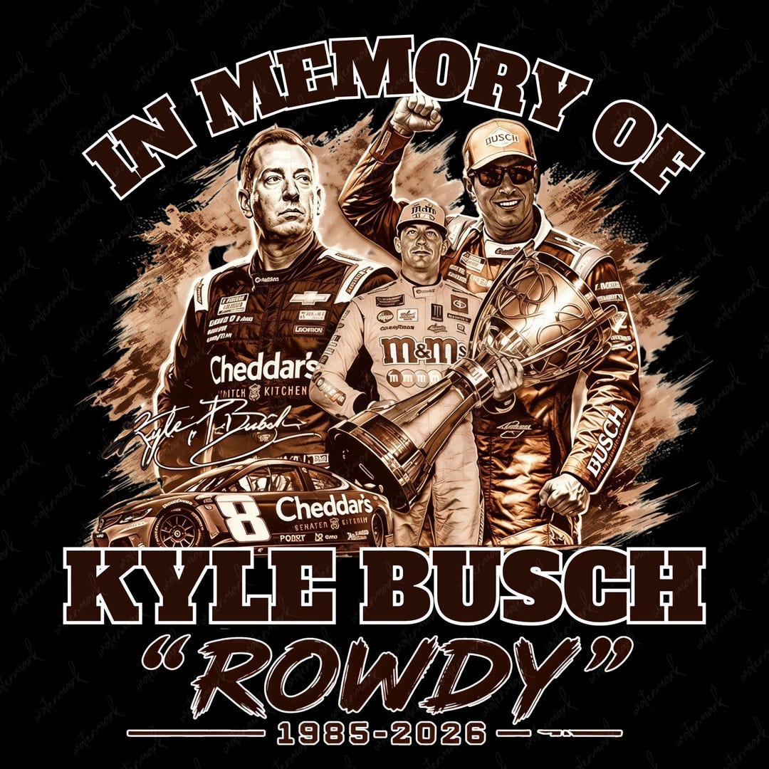 Kyle Busch in Memory of Roundy PNG, NASCAR Racing Tribute PNG, Vintage ...