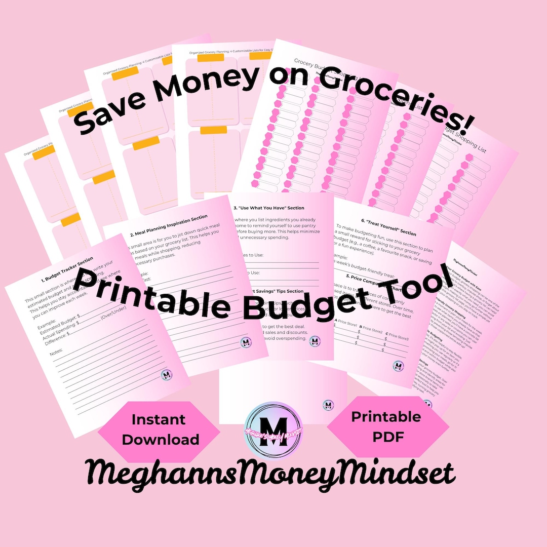 Grocery Budget Planner | Grocery Shopping Budget Tracker | Weekly ...