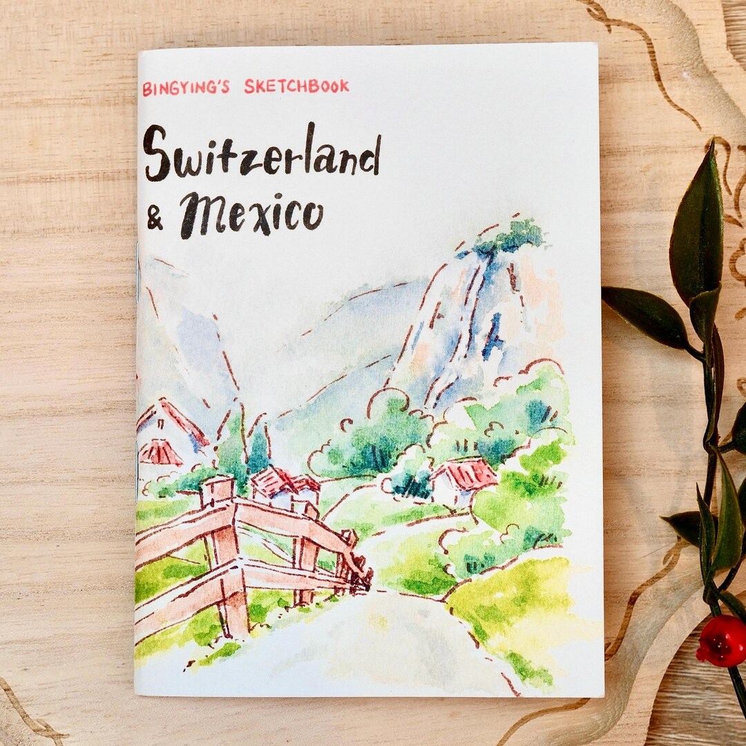 Switzerland & Mexico Travel Sketchbook - Watercolor Art Zine - Etsy