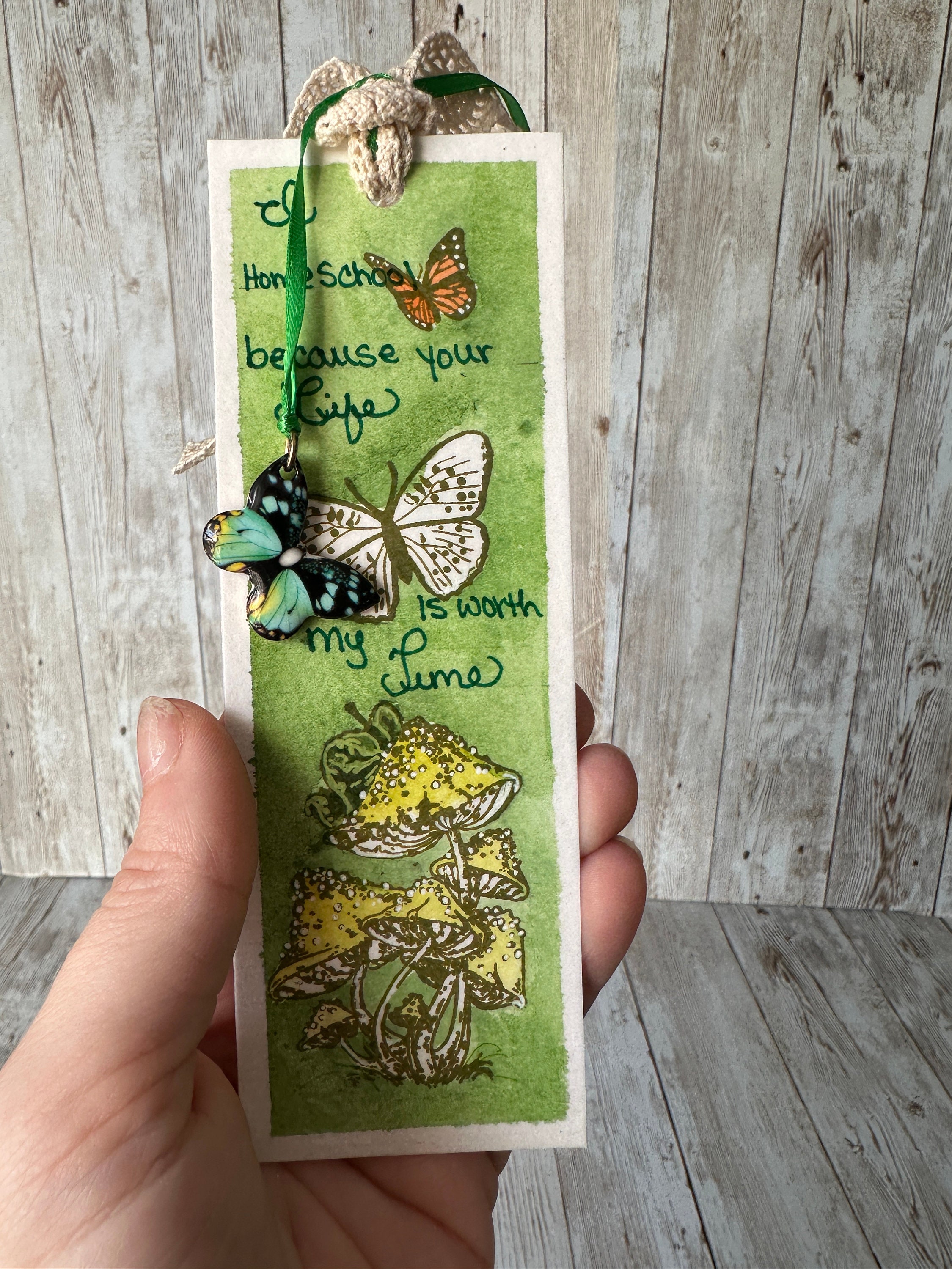 Homeschool Mom Cottagecore Bookmarks Set of Three Hand Painted Hand ...