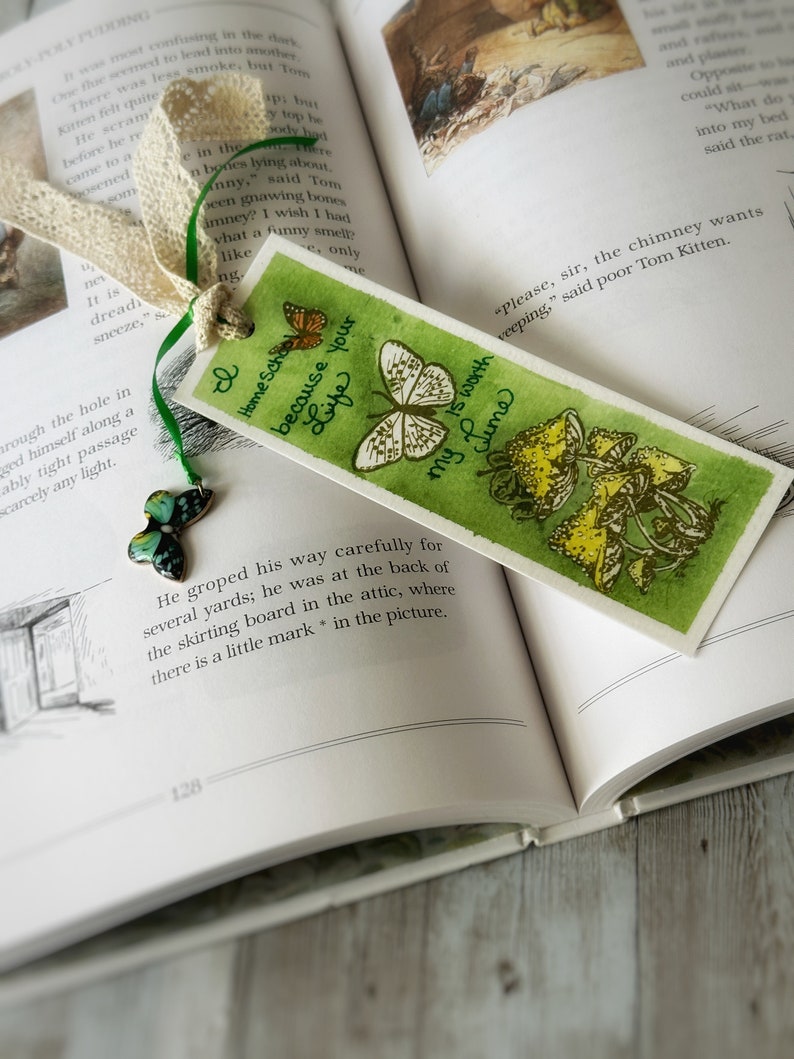Homeschool Mom Cottagecore Bookmarks Set of Three Hand Painted Hand ...