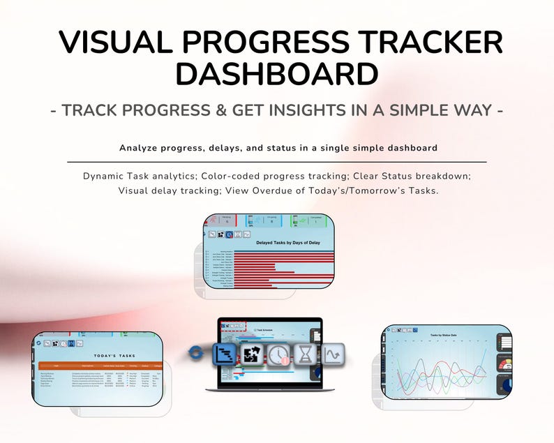 Task Tracker Excel Template: Project Management Spreadsheet (digital ...