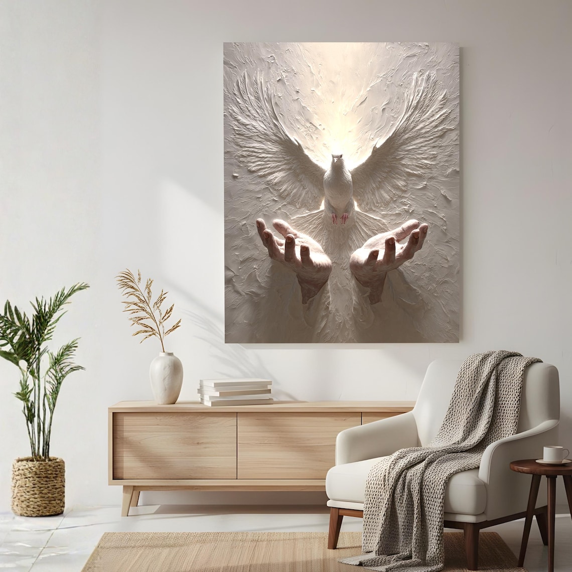 Holy Spirit Dove Canvas – Christian Wall Art & Faith Decor - Etsy