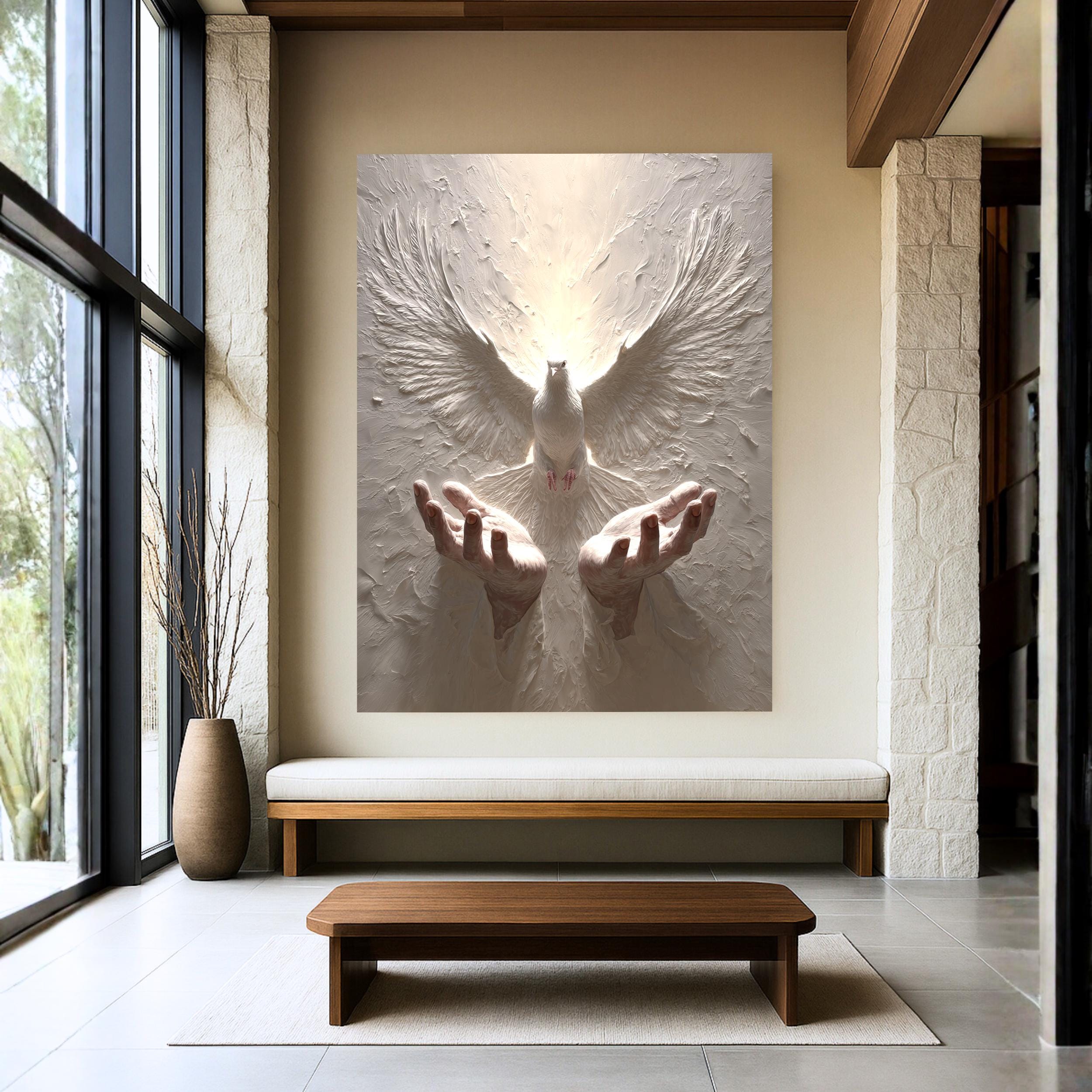 Holy Spirit Dove Canvas – Christian Wall Art & Faith Decor - Etsy