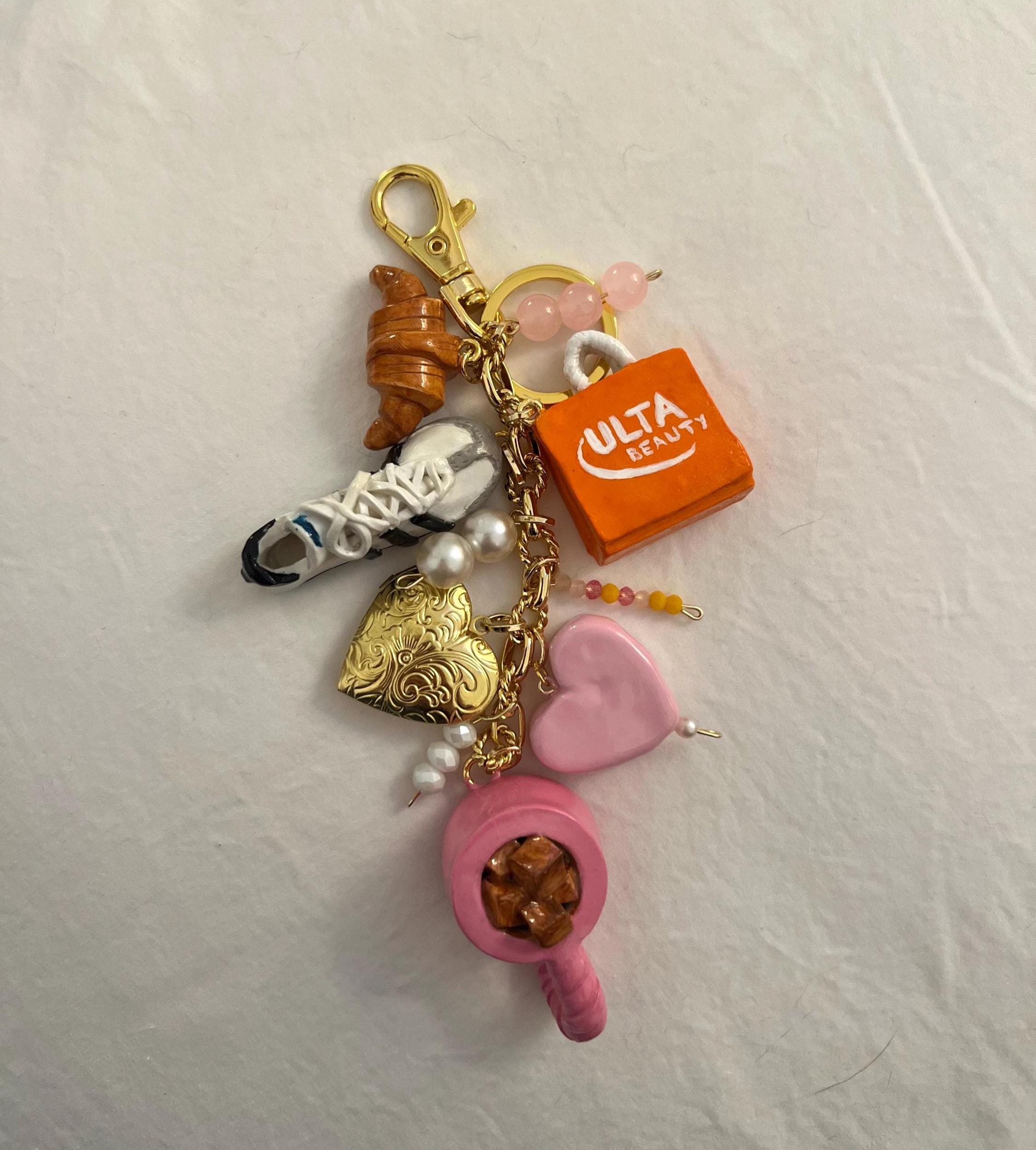 Handmade Clay Charm Keychain | Ulta Beauty Lover - Etsy
