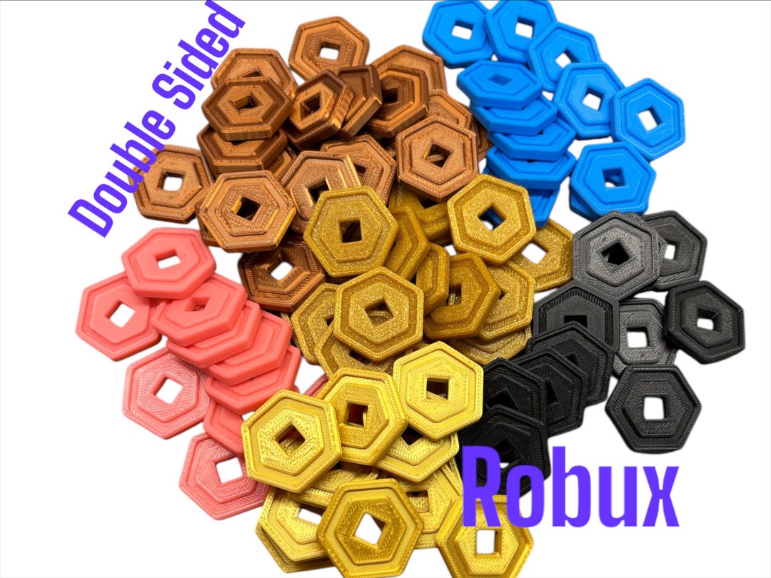 Roblox Robux Coins 3D Printed Both Sides Gift Replicas & Party ...